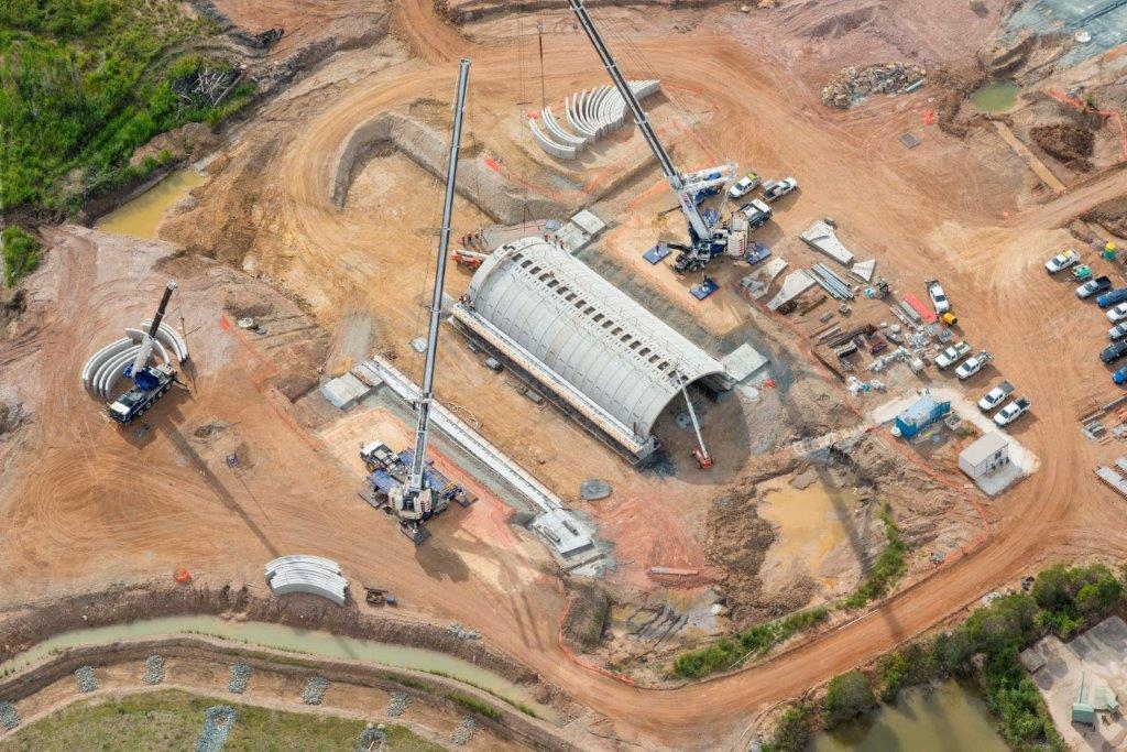 Completion of Double Span BEBO Structure - News - BEBO Arch Solution